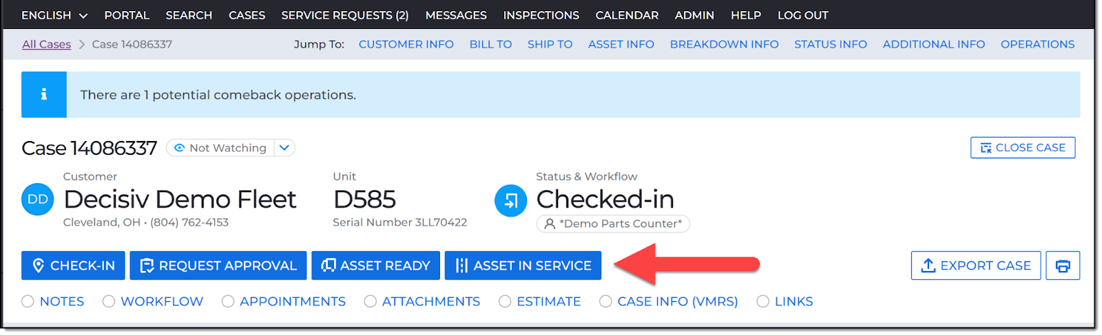 Use Quick Actions to Update Repair Status – PACCAR Solutions