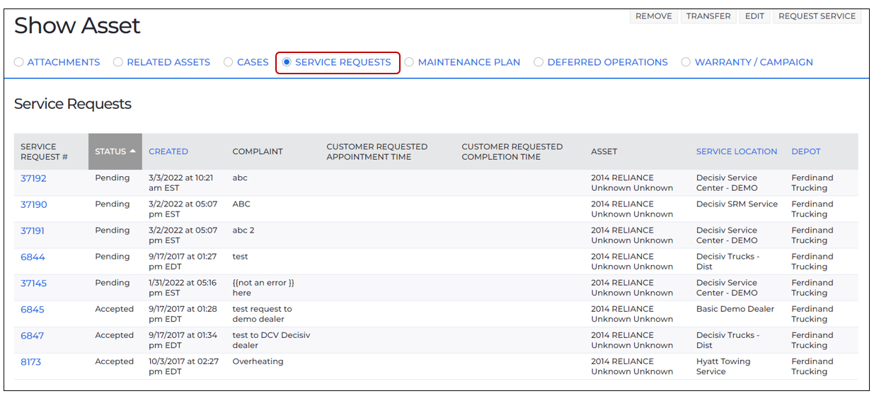 Open Cases/Pending Service Requests - Fleets – PACCAR Solutions
