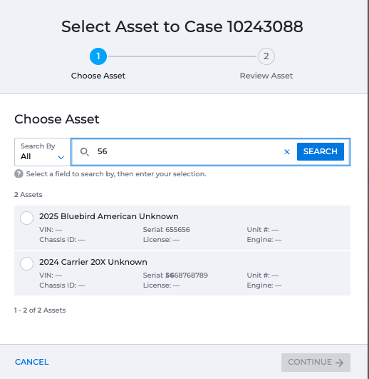 Create Cases for Pending Assets - Desktop – PACCAR Solutions