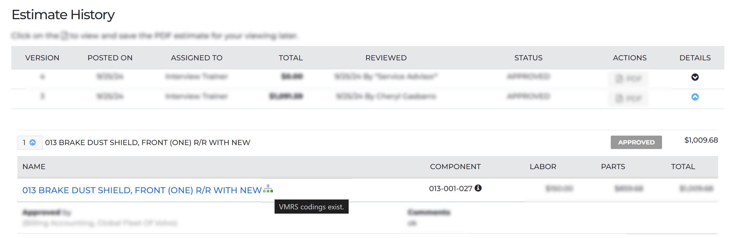VMRS Code Key 14 Reason for Repair – PACCAR Solutions