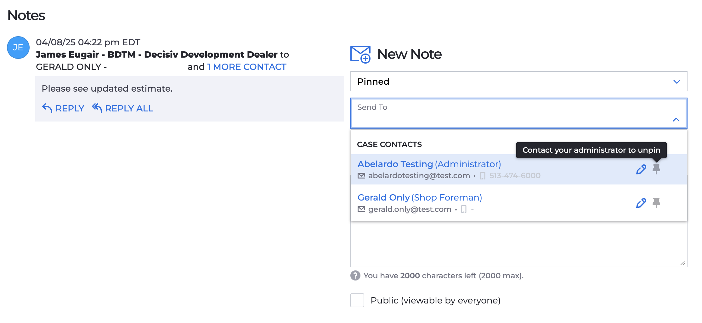 Pin & Edit Contacts – PACCAR Solutions