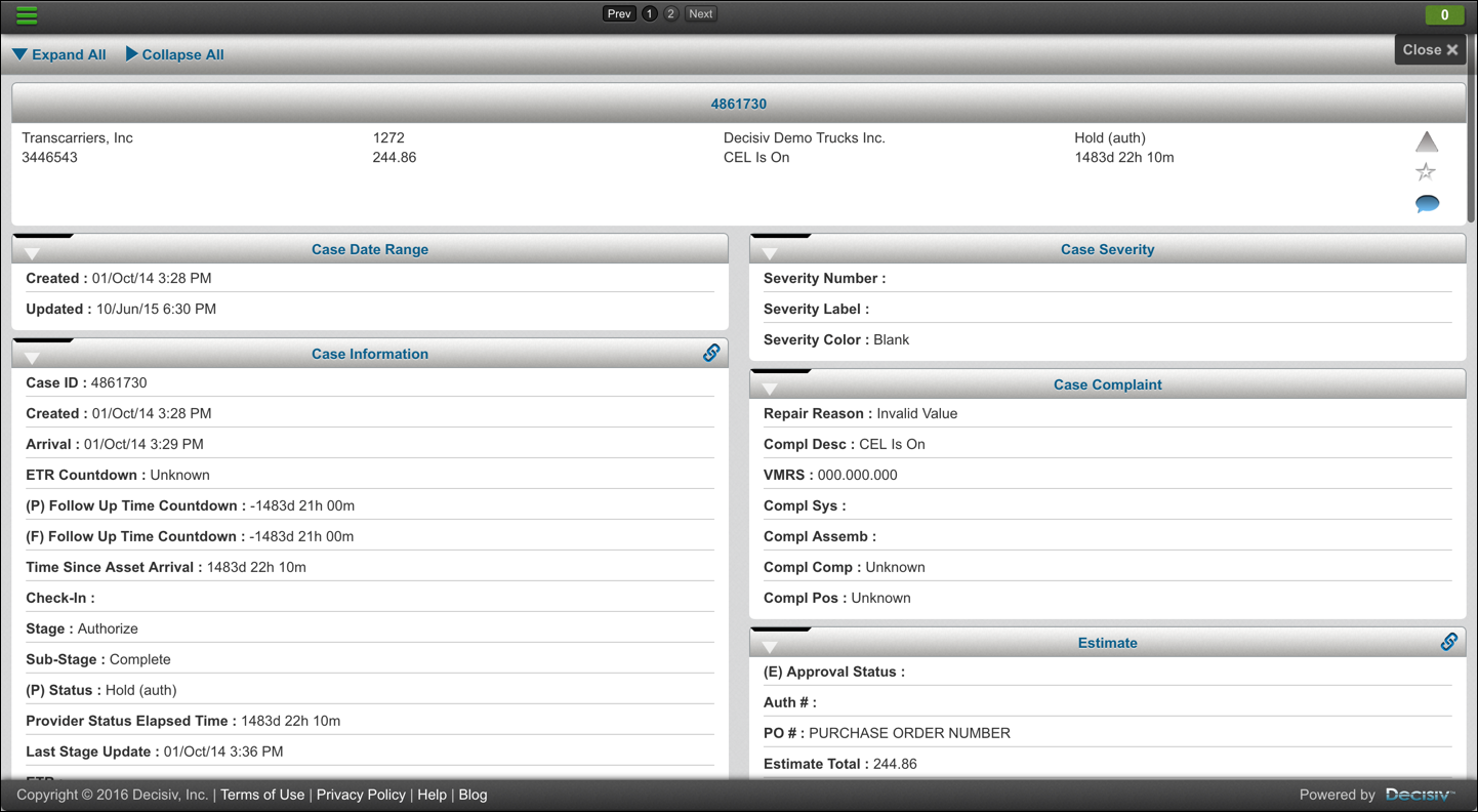 View case details – PACCAR Solutions